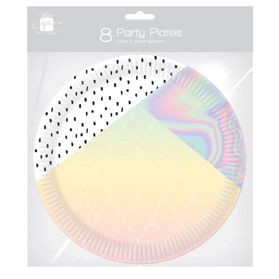 Pack of 8 Rose Sunset Retro 9" Party Plates - Tesco Groceries