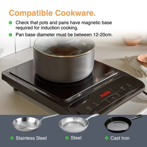 VonShef Single Induction Hob 2000W Portable Electric - Tesco Groceries