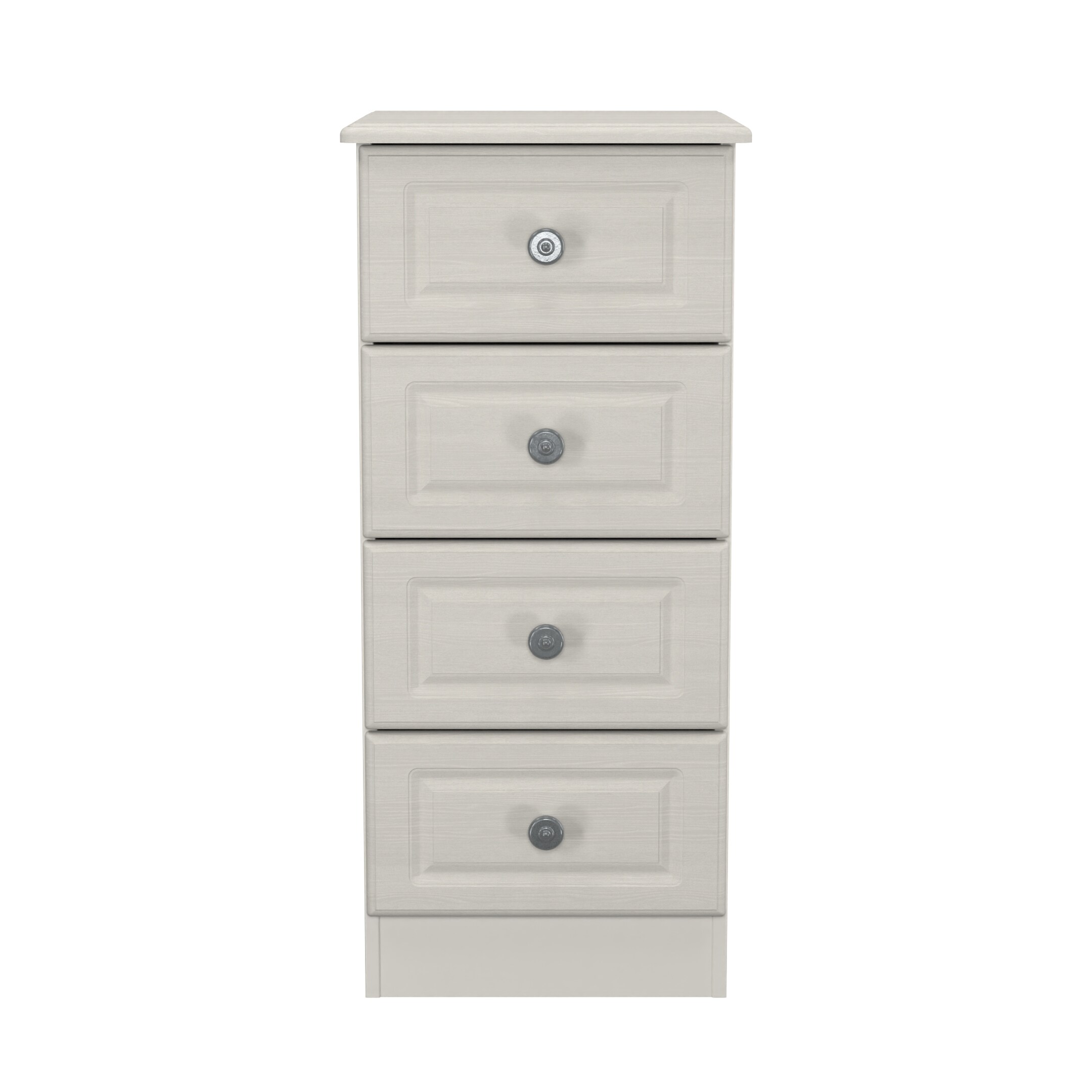 Stirling 4 Drawer Bedside Cabinet in Grey Ash (Ready Assembled) | Grey ...