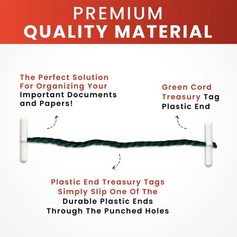 Pack of 100 76mm Plastic End Treasury Tags - Tesco Groceries