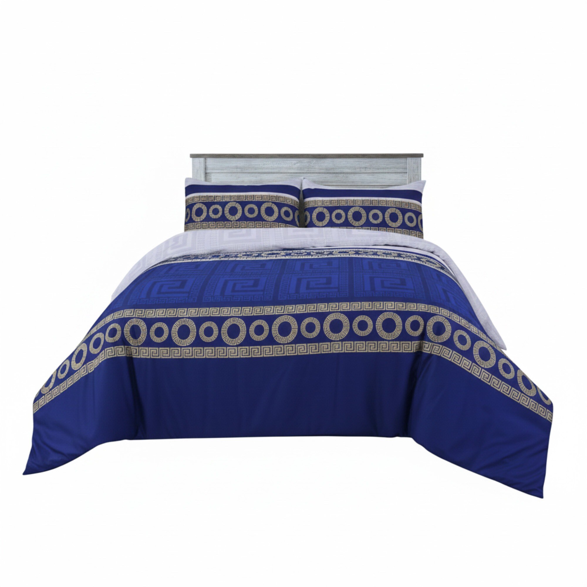 Greek Design Complete Bedding Set Duvet Cover Pillowcase Fitted Sheet ...