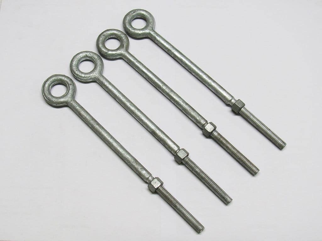 22MM X 152MM Galvanised Longshank Eyebolts with Nut X4 - Tesco Groceries