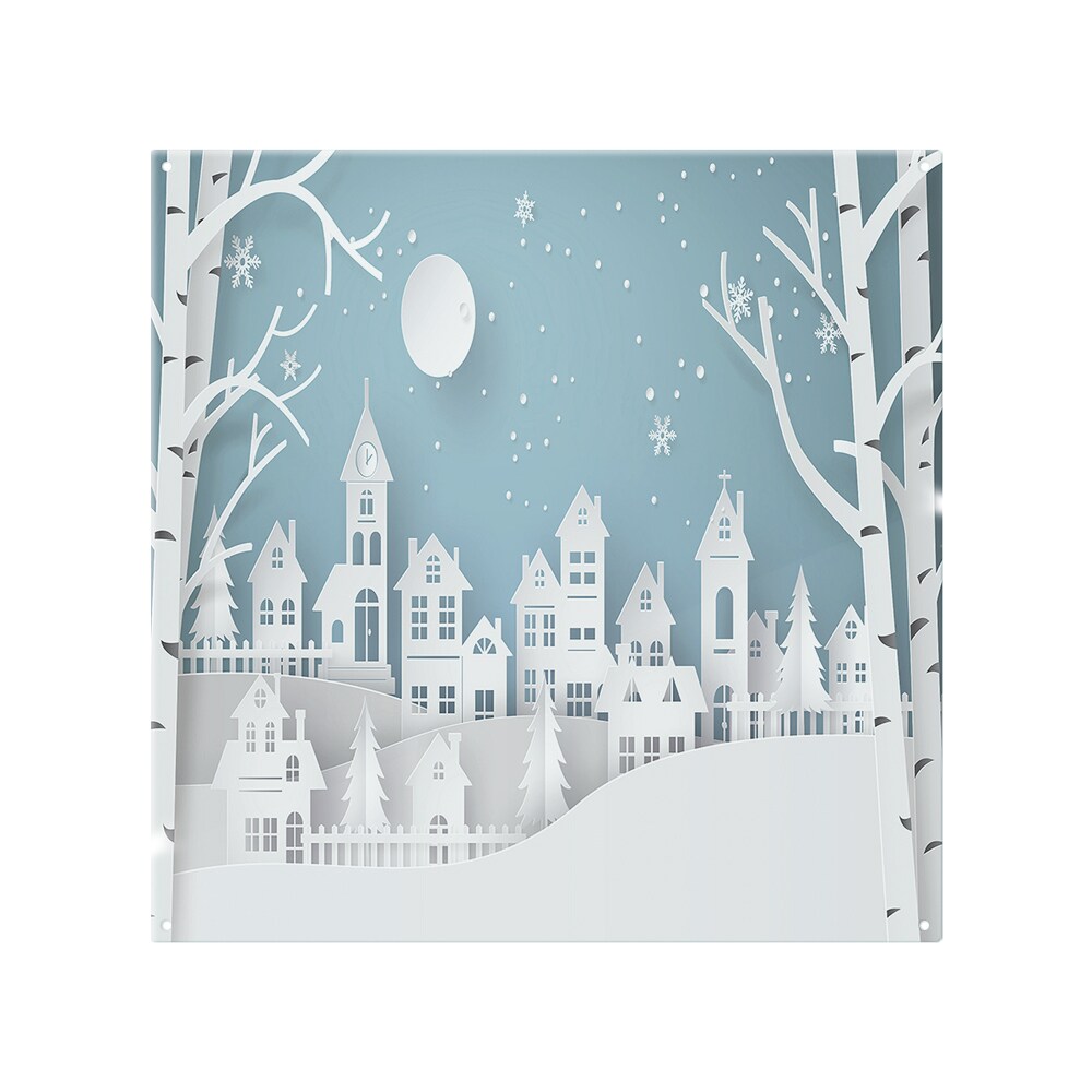 Winter Snow Urban Countryside Dining Splash Back | White - Tesco Groceries