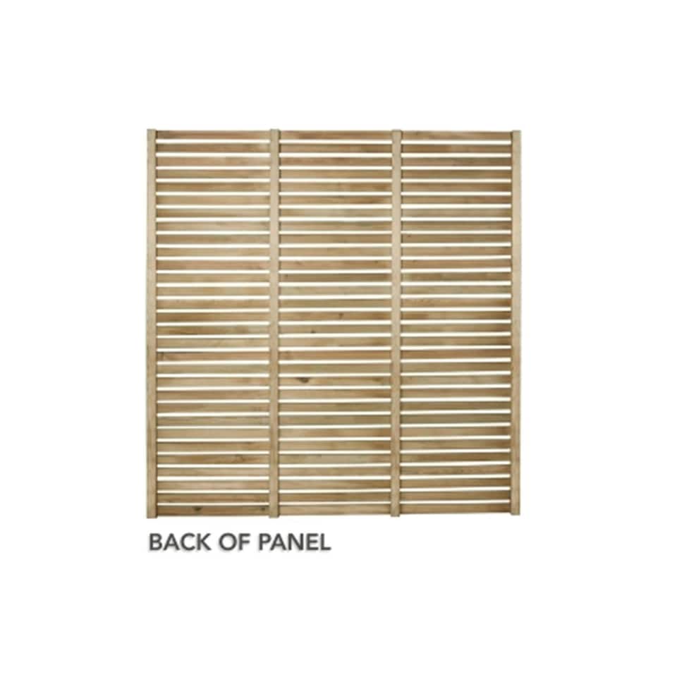 Pack of 25 (Total 25 Unit) Pressure Treated Contemporary Slatted Fence ...