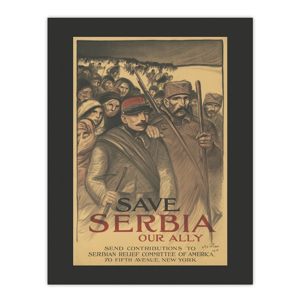 Save Serbia Our Ally WWI Propaganda Steinlen Huge Wall Art Print 18X24 ...