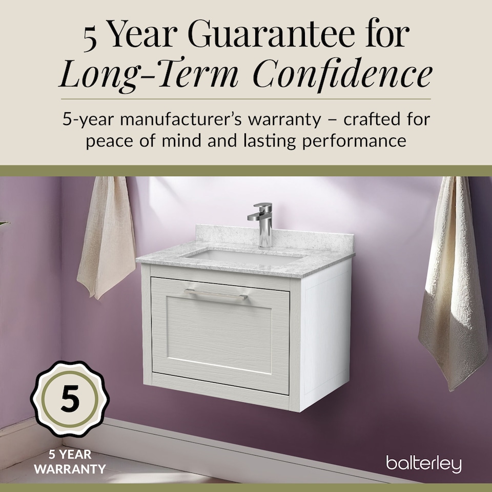 Balterley Traditional Bathroom Wall Hung 1 Drawer Vanity Unit and 1 Tap ...