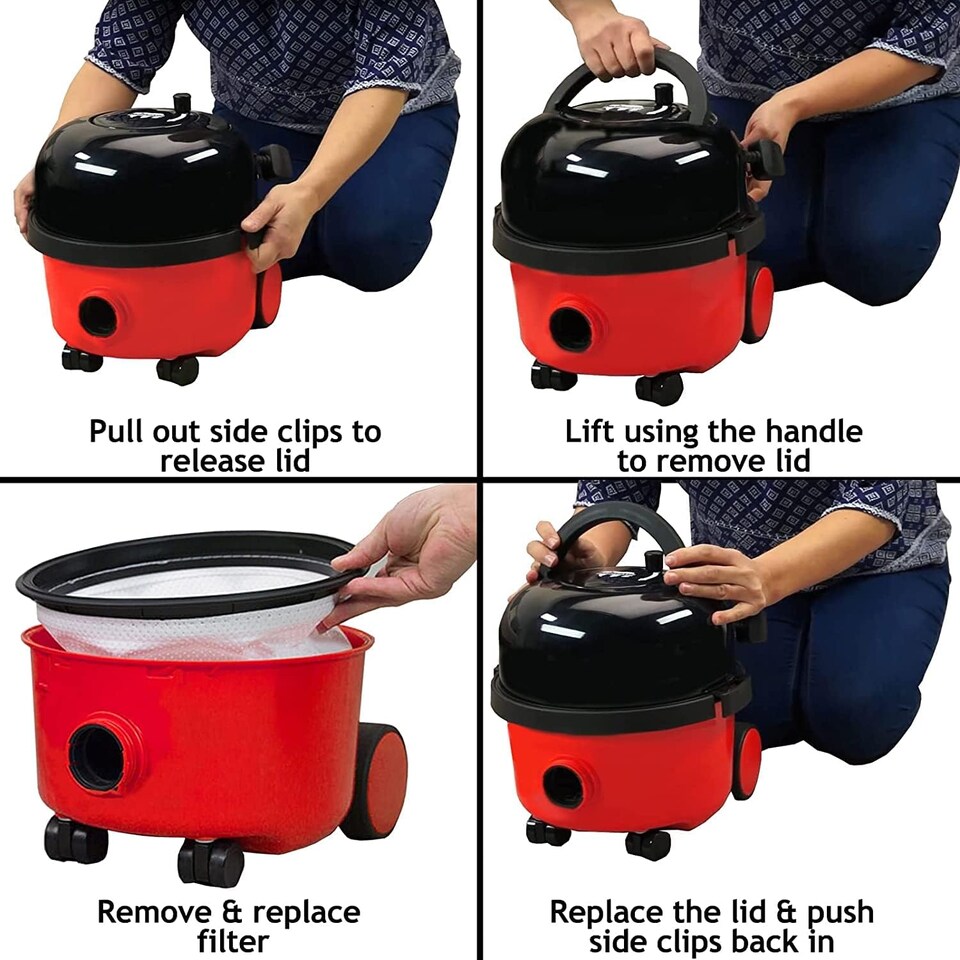 SPARES2GO Paper Bags & Microfibre Filter for Numatic Henry Hetty James ...