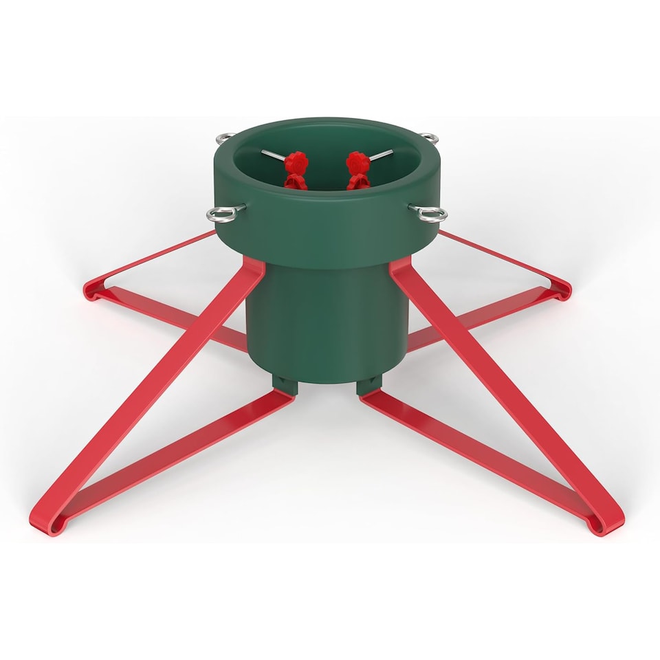 Red/Green Real Christmas Tree Stand Base Holder Trees Up To 2.3M Tall ...