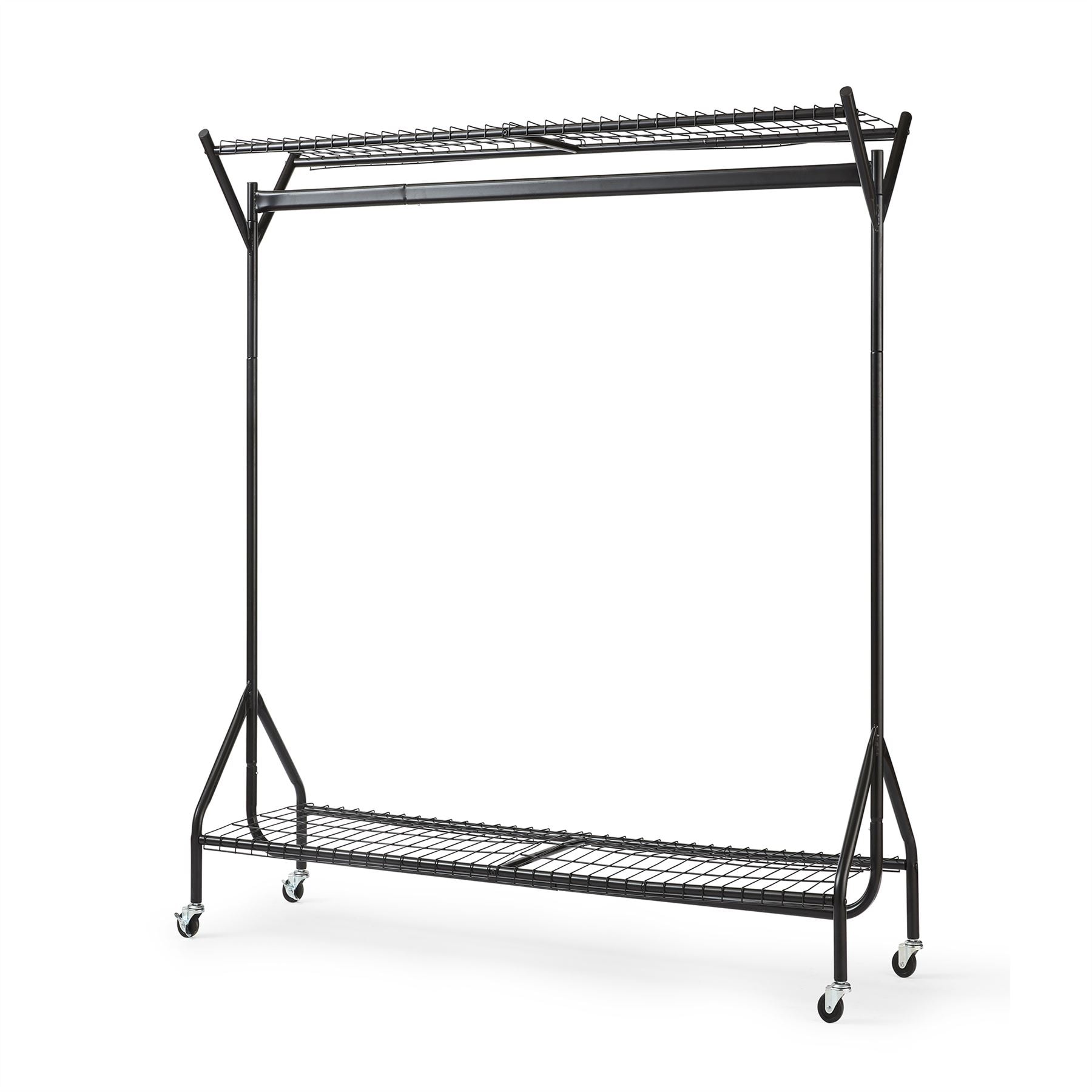 House of Home Clothing Rail Heavy Duty Hanging Clothes Shoe Hat Rack ...
