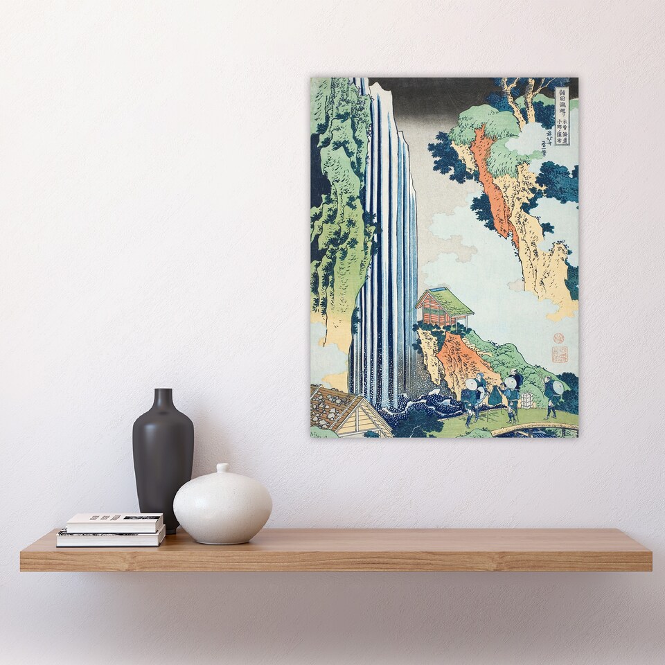 Ono Waterfall Kisokaido Road Vintage Japan Wall Art Print Hokusai 18x24 ...