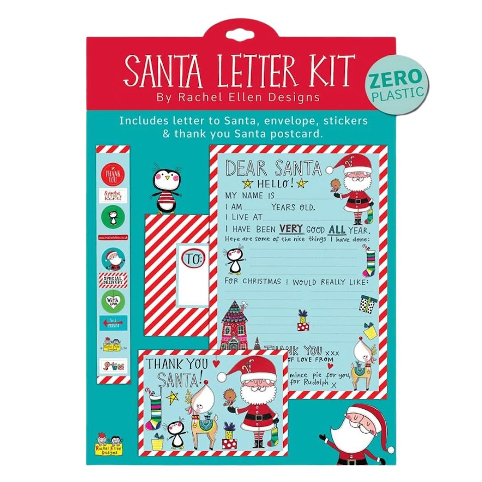 Rachel Ellen Letter to Santa Writing Set with Envelope and Stickers ...