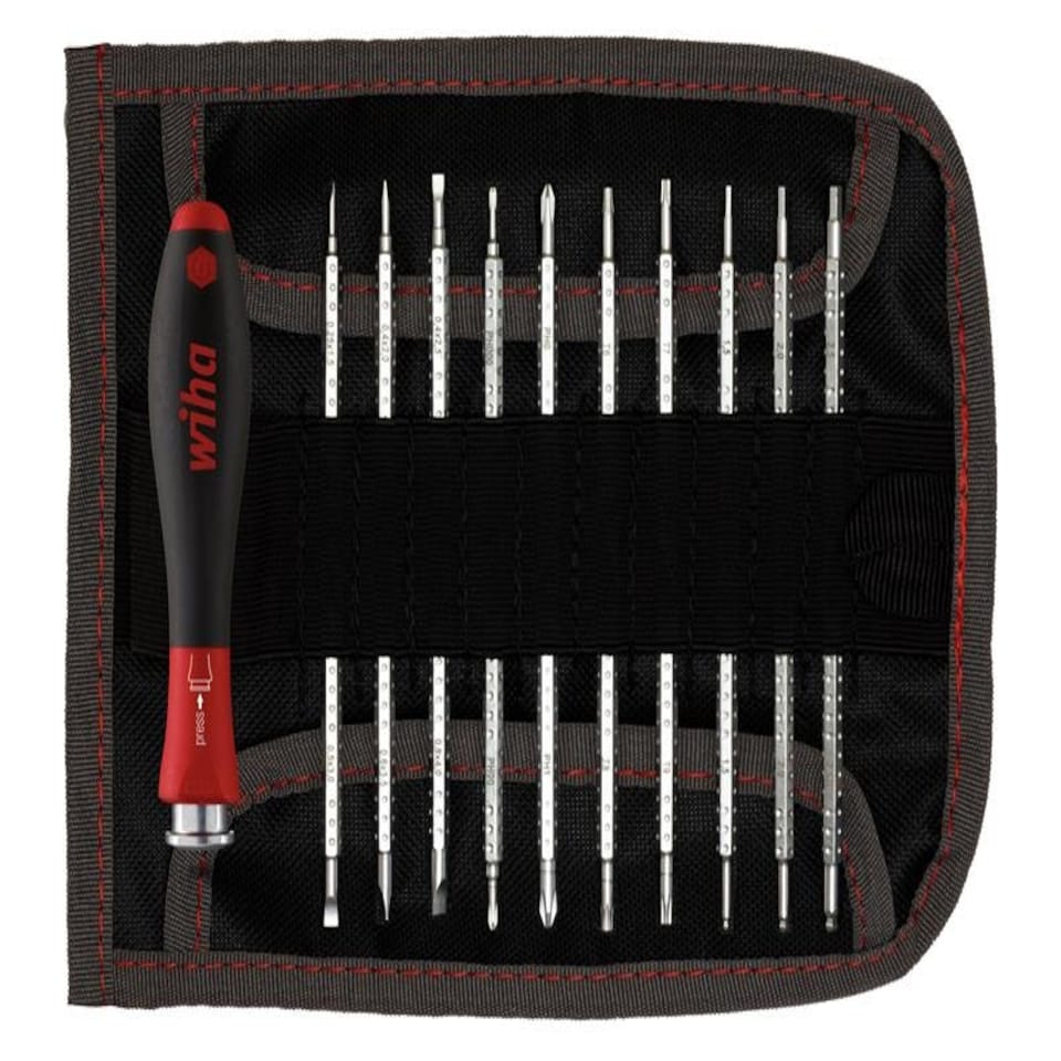 Wiha SYSTEM 4 SoftFinish Interchangeable Screwdriver Set, 12 Piece ...