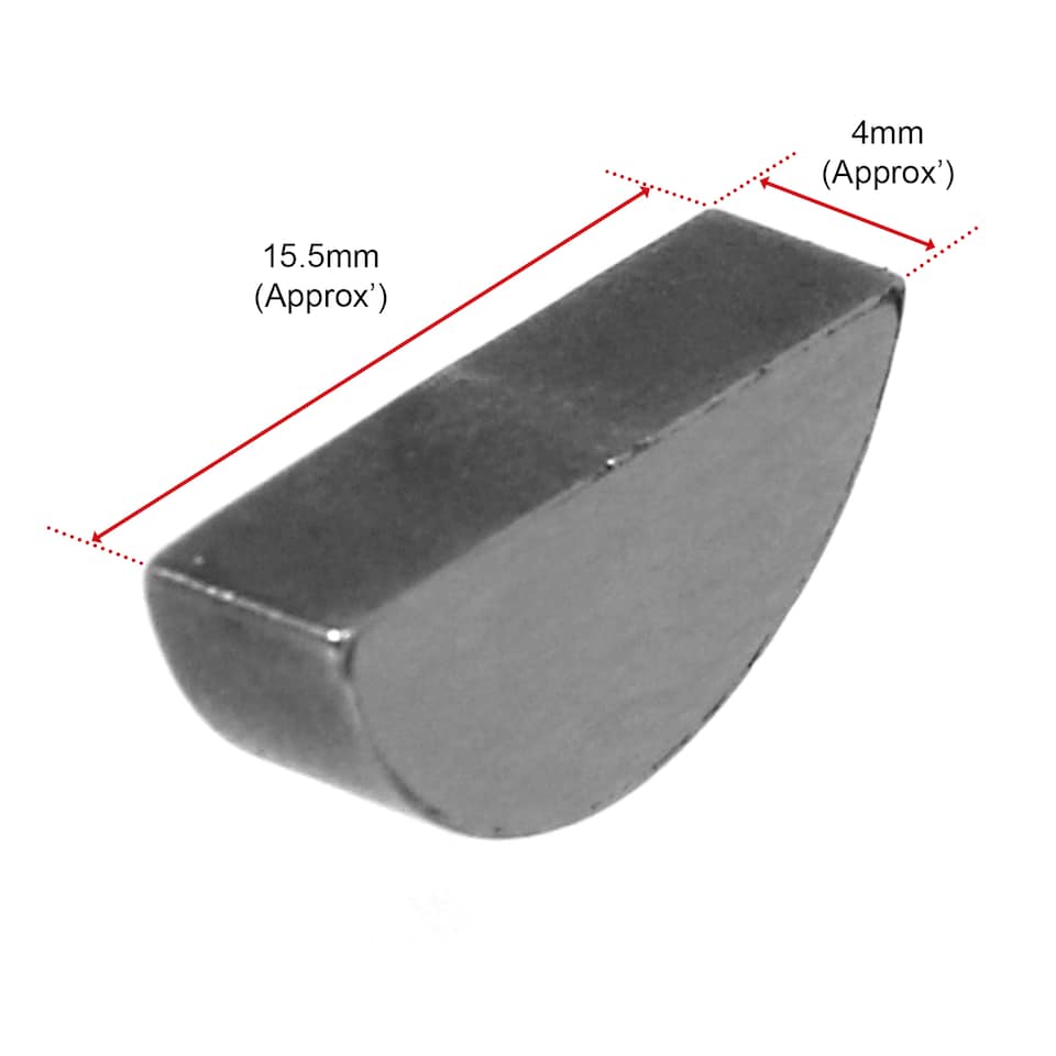 SPARES2GO Woodruff Key For Blade Boss compatible with Mountfield Stiga ...
