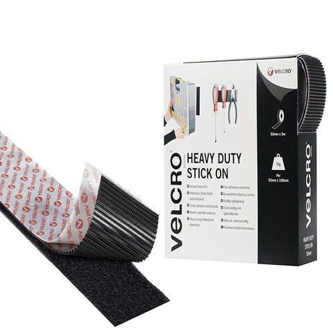 Velcro Brand Velcro Brand Heavy-Duty Stick On Tape 50Mm X 5M Black ...