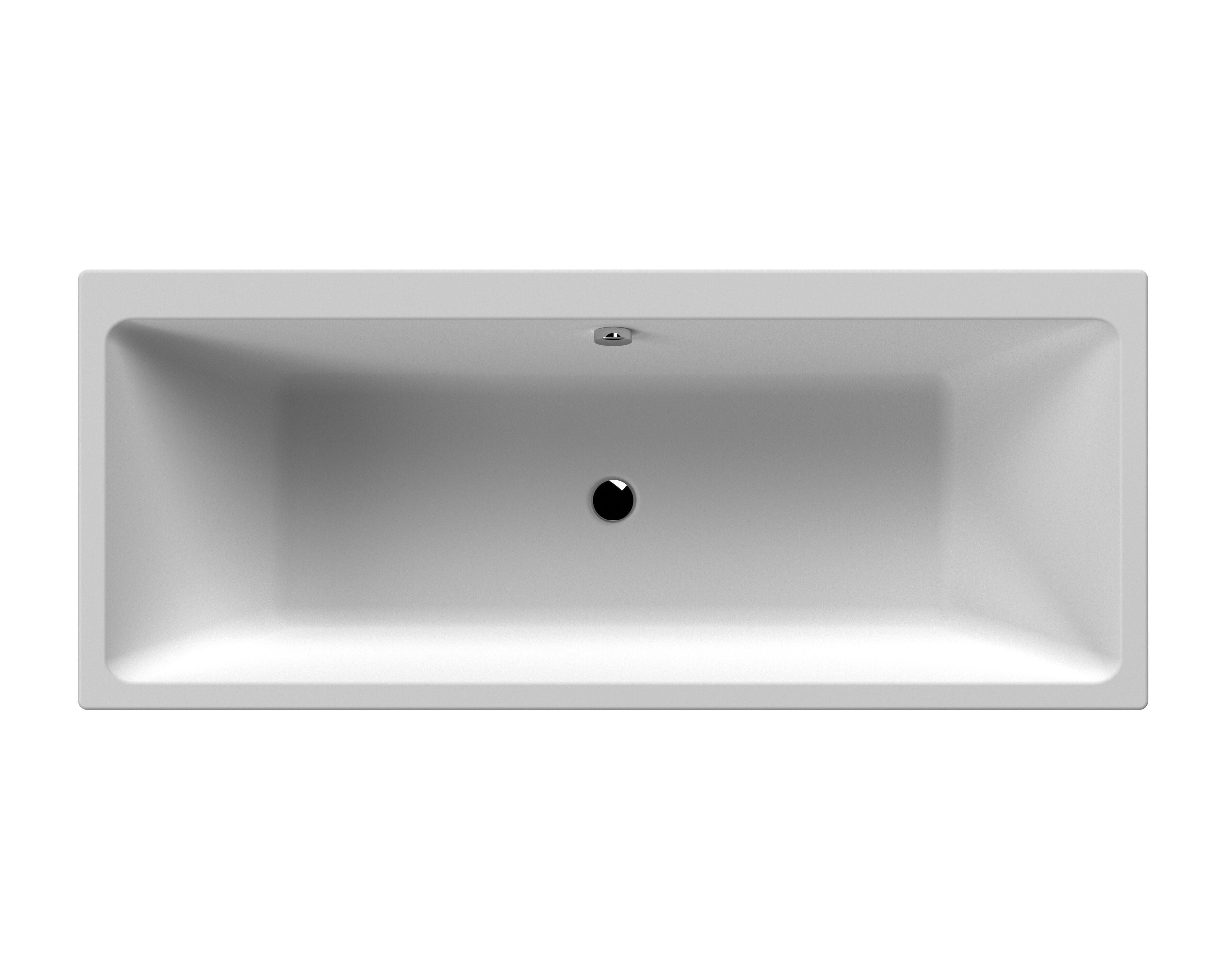 Balterley Modern Square Thin Edge Double Ended Straight Shower Bath ...