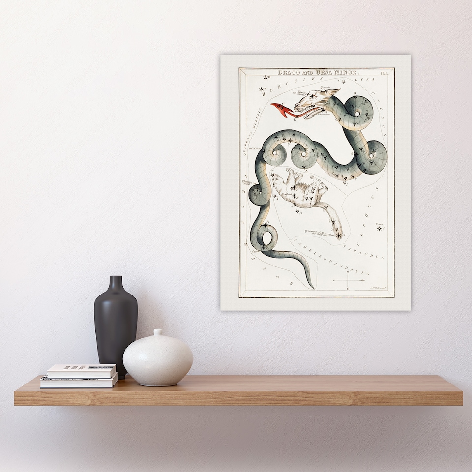 Draco and Ursa Minor Constellation Hall Huge Wall Art Print 18X24 In ...