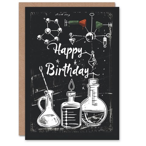 Chemistry Set Scientist Chalkboard Geek Man Him Birthday Card - Tesco ...
