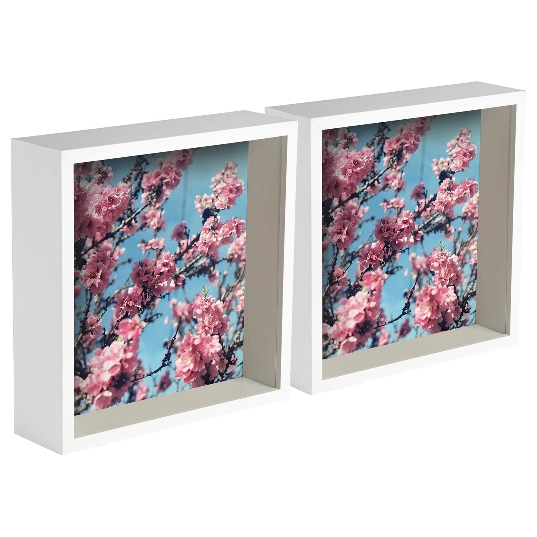 Nicola Spring 8 x 8" Deep Photo Frames - White - 3D Deep Box Picture ...