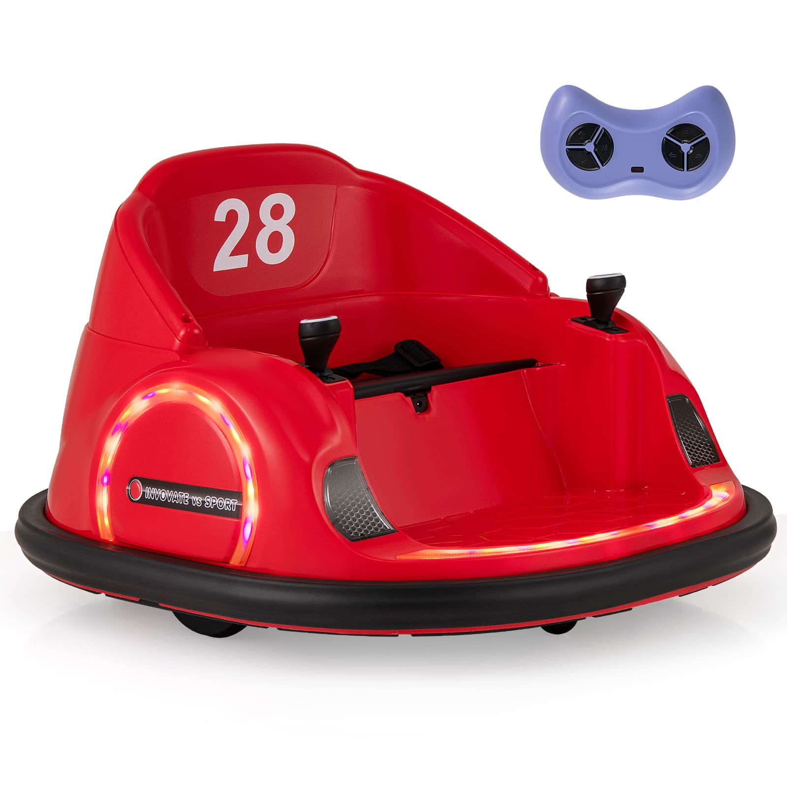 COSTWAY 6V Kids Ride on Bumper Car Battery Powered Red - Tesco Groceries