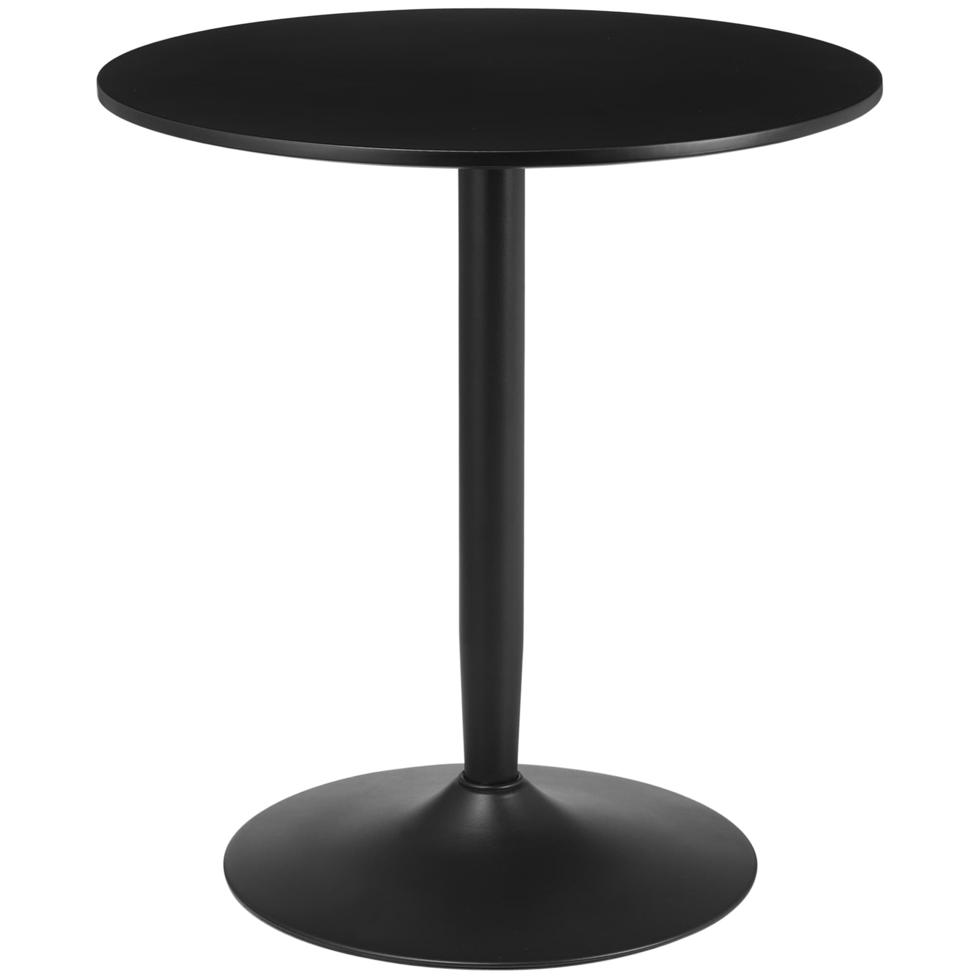 HOMCOM Round Dining Table, Modern Kitchen Table with Steel Base, Non ...
