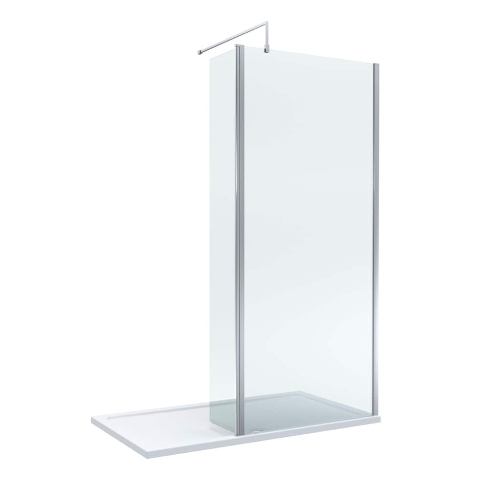 Balterley Glass Walk In Wetroom Screen and Hinged Return Screen with ...