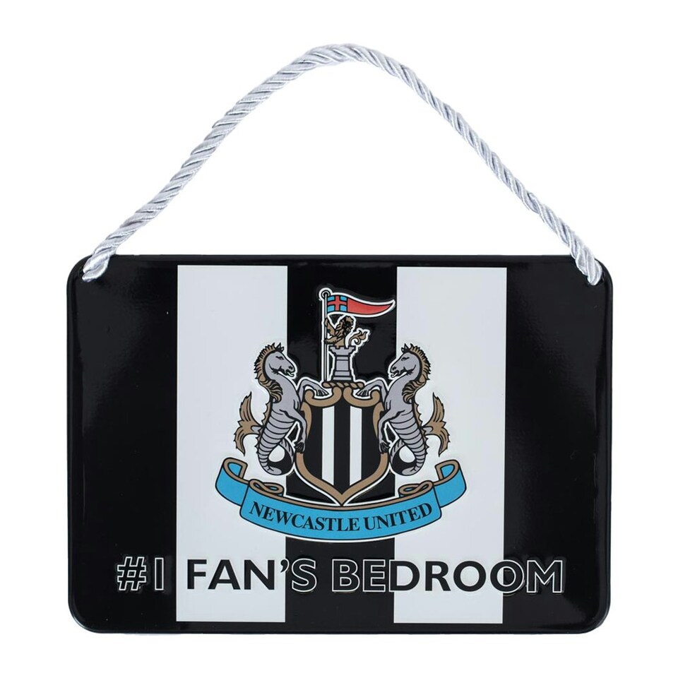 Newcastle United FC No. 1 Fan Stripe Hanging Sign - Black/White - One ...