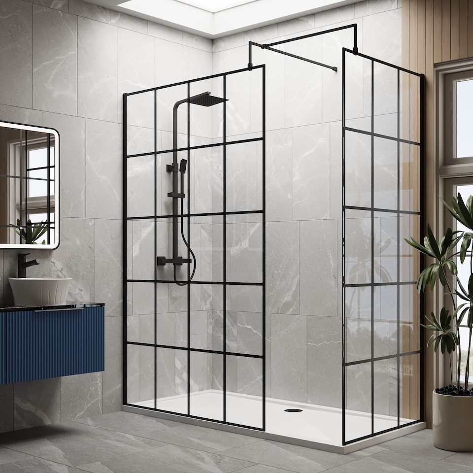 Balterley Glass Walk In Wetroom Screens with Framed Design and Shower ...