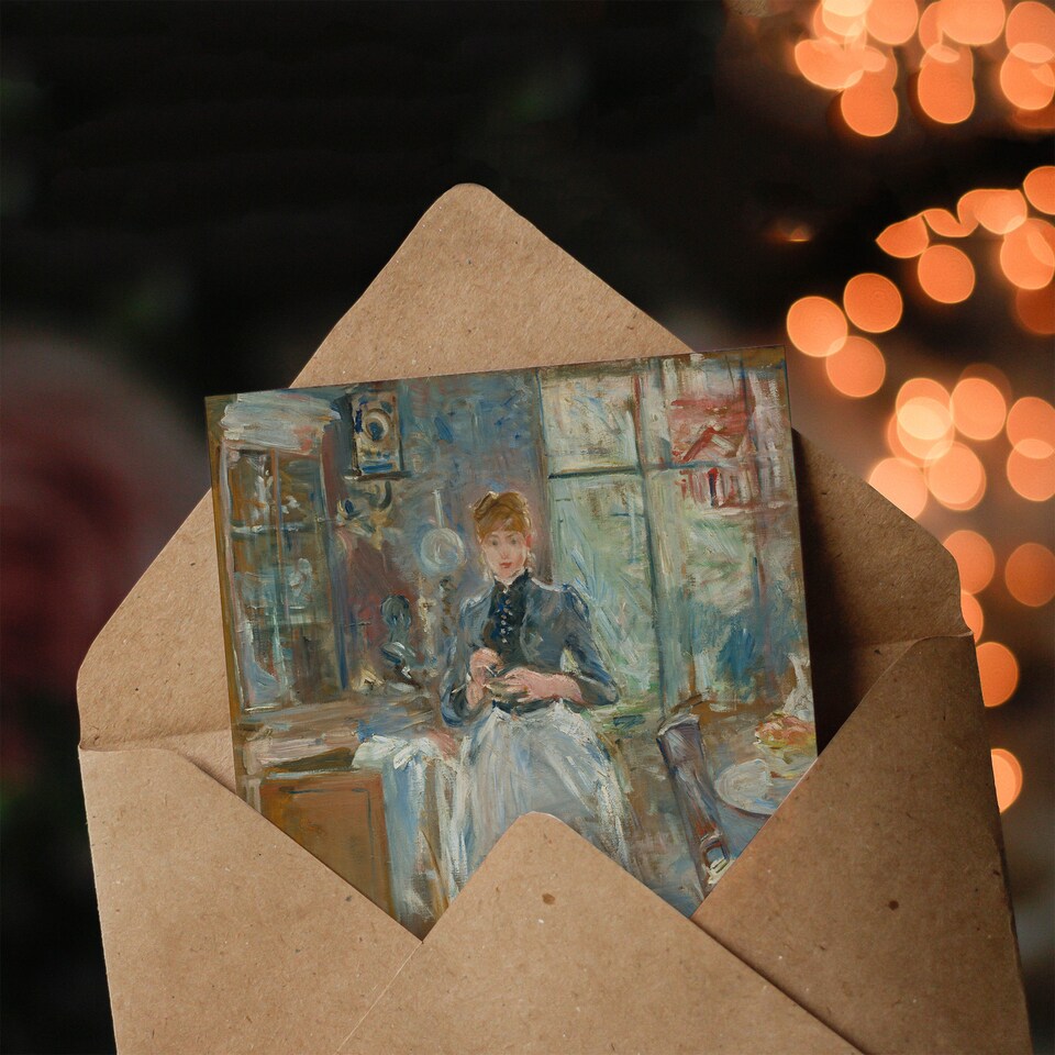 Berthe Morisot Art Card In the Dining Room Oil Painting - Tesco Groceries