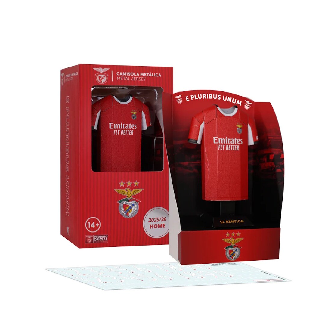 RadStuff Metal Alloy Football Shirt - S.L. Benfica Home Kit 2025/26 ...