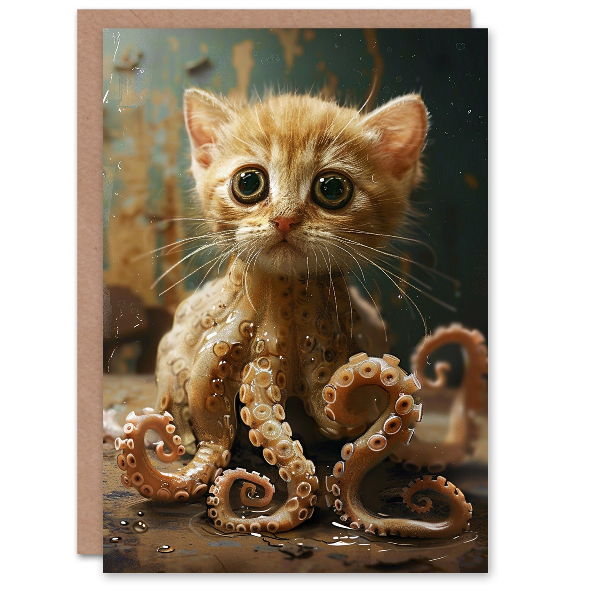 Octokitten Cat Lover Octopus Tabby Kitten Hybrid Birthday Card - Tesco ...