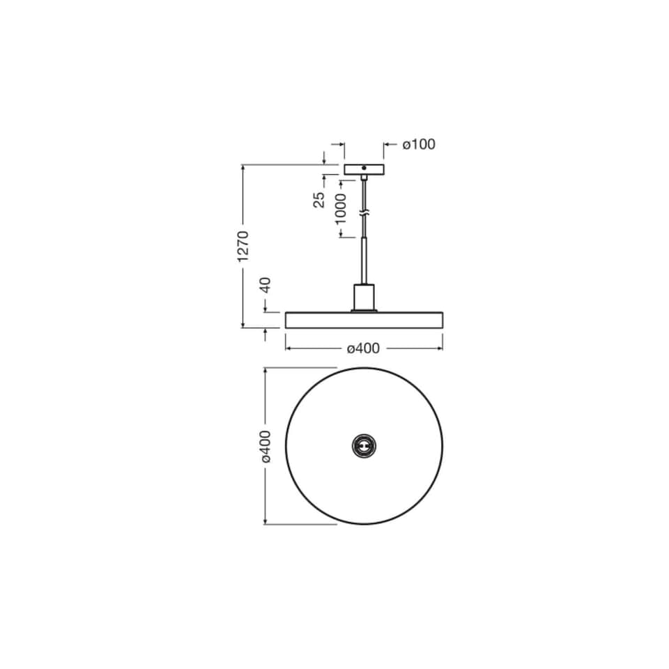 Osram Decor Plate Pendant Ceiling Light E27 Black-Wood Max 15W LED ...