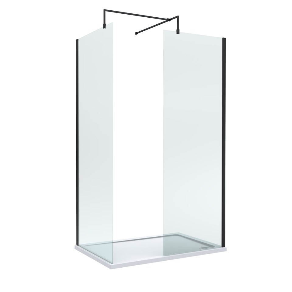 Balterley Glass Walk In Wetroom Screens with Profile and Shower Tray ...