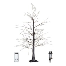 5ft (1.5m) Tall Light up Black Micro Dot Christmas Tree with 800 Warm ...