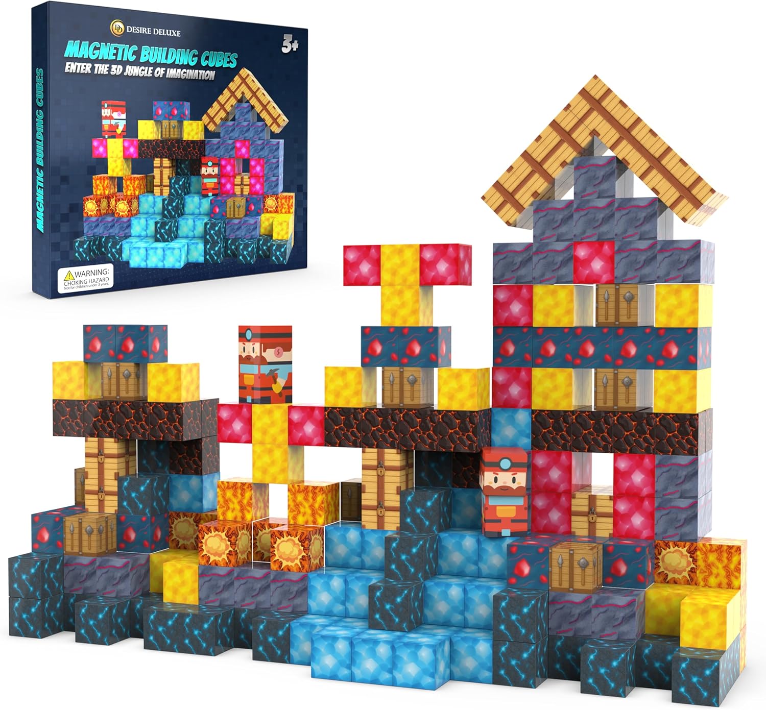 Magnetic Cubes for Kids – 3D Building Blocks STEM Toys, Montessori ...