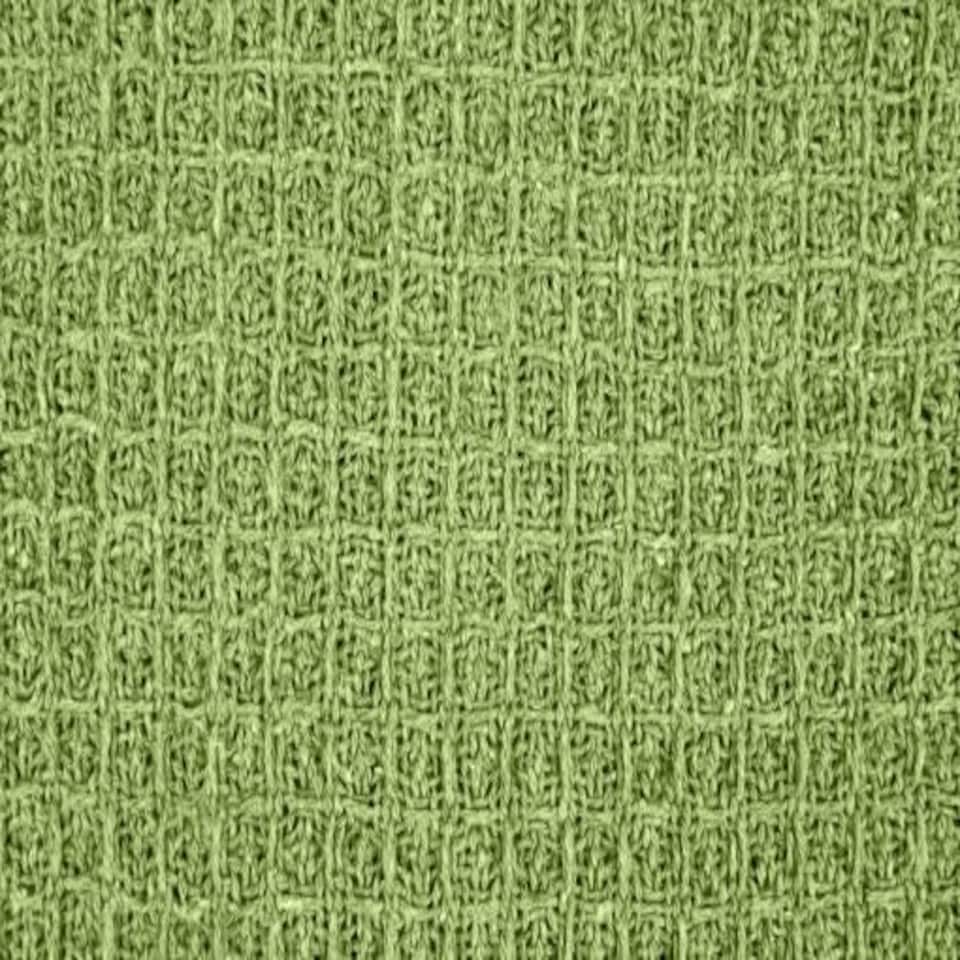 Waffle Collection Recycled Cotton Throw in Pistachio (50" x 60 ...