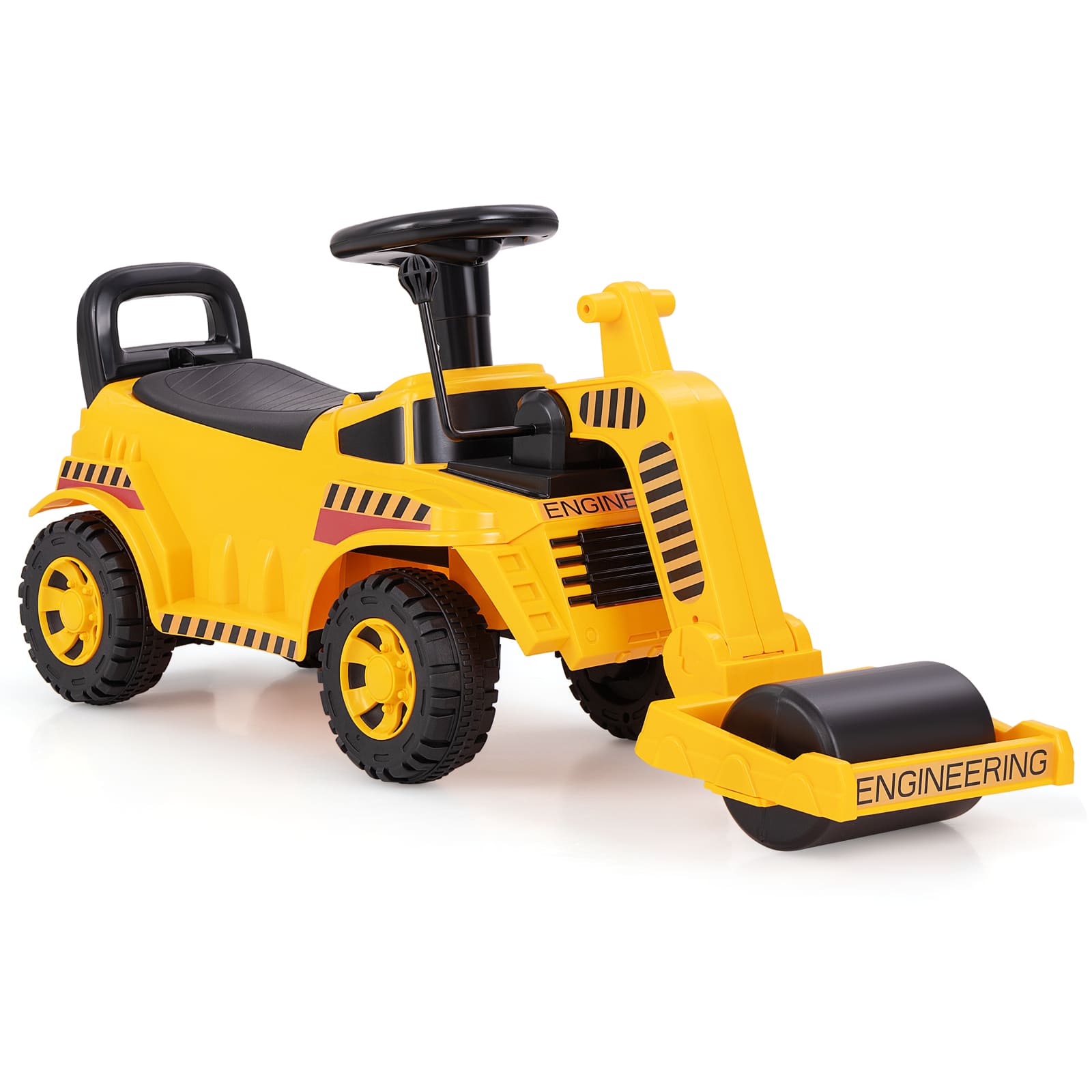 COSTWAY Ride on Road Roller Toddler Ride on Car Yellow - Tesco Groceries