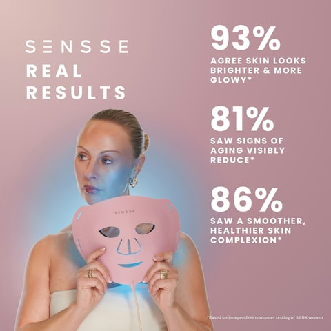 Sensse Professional LED Face Mask Pink - Tesco Groceries