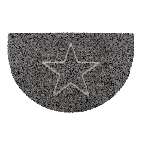 Oseasons Star Half Moon Doormat in Grey - Tesco Groceries