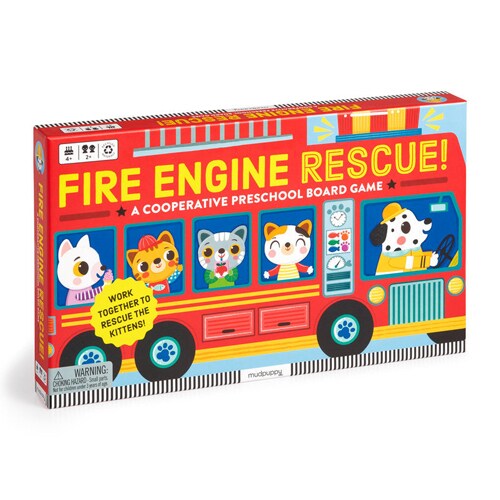 Fire Engine Rescue! Cooperative Board Game - Tesco Groceries