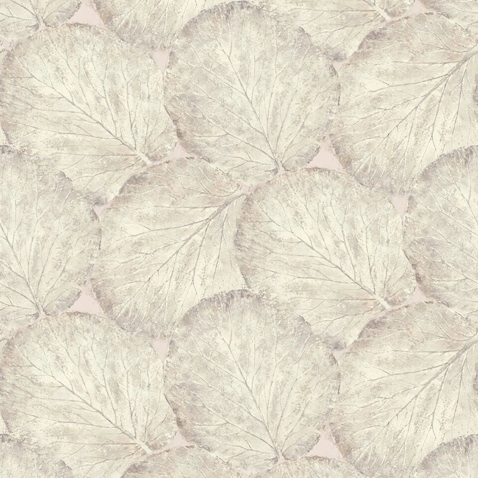 Sample of Beech Leaf Wallpaper in Blush | Pink | Blush - Tesco Groceries