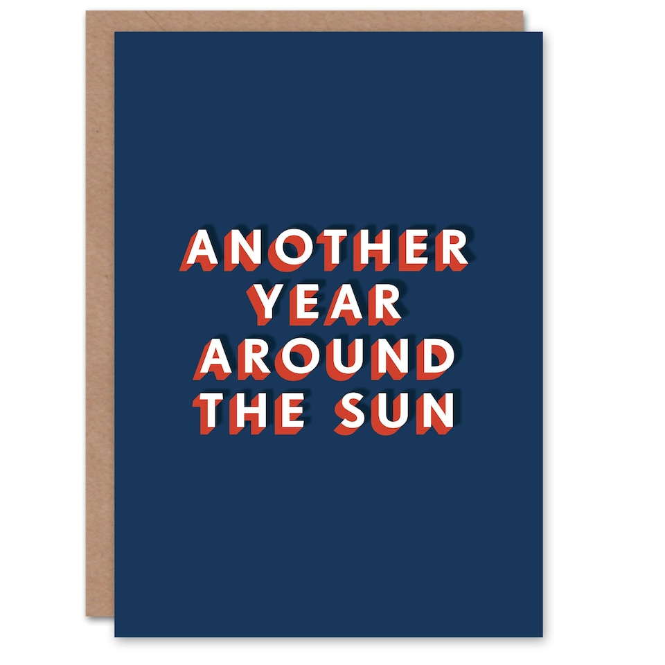 Another Year Around The Sun Bold Modern For Him Birthday Card - Tesco ...