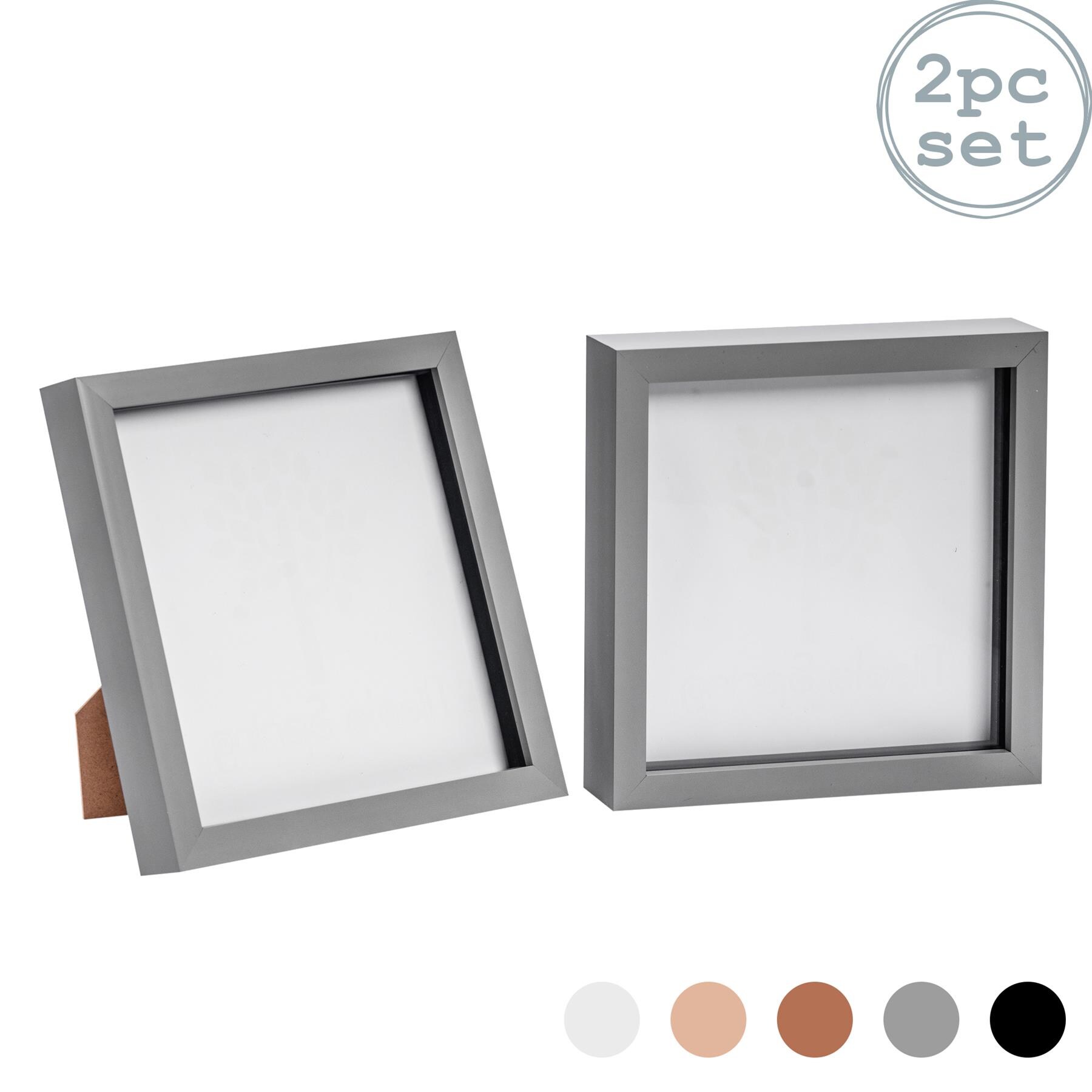 Nicola Spring 8 x 8" Photo Frames - Grey - 3D Photo Frame Picture Frame ...