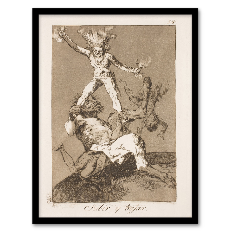 Francisco Goya Up and Down Pan Deception Allegory Framed Wall Art Print ...