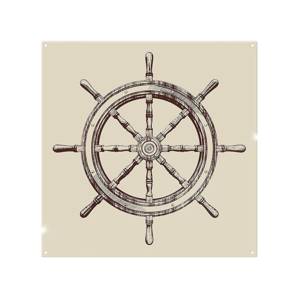 Ship Wheel Splash Back | White - Tesco Groceries