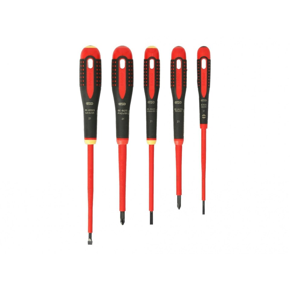 Bahco Be-9881s Ergo Vde Insulated Screwdriver Set, 5 Piece - Multi ...