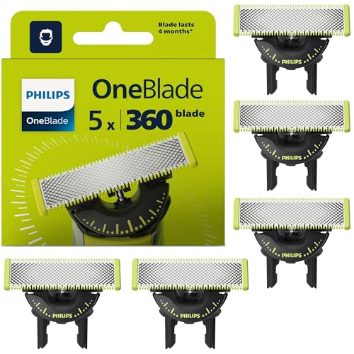 Philips OneBlade Authentic 5x 360 Blade Replacements - Fits ALL ...
