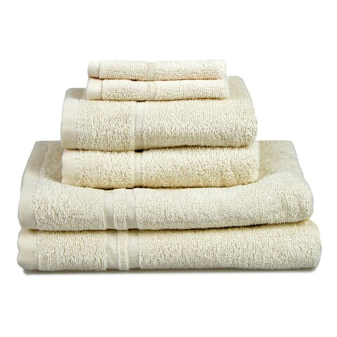 Essentials 6 Pack Towel Set - Cream - Tesco Groceries