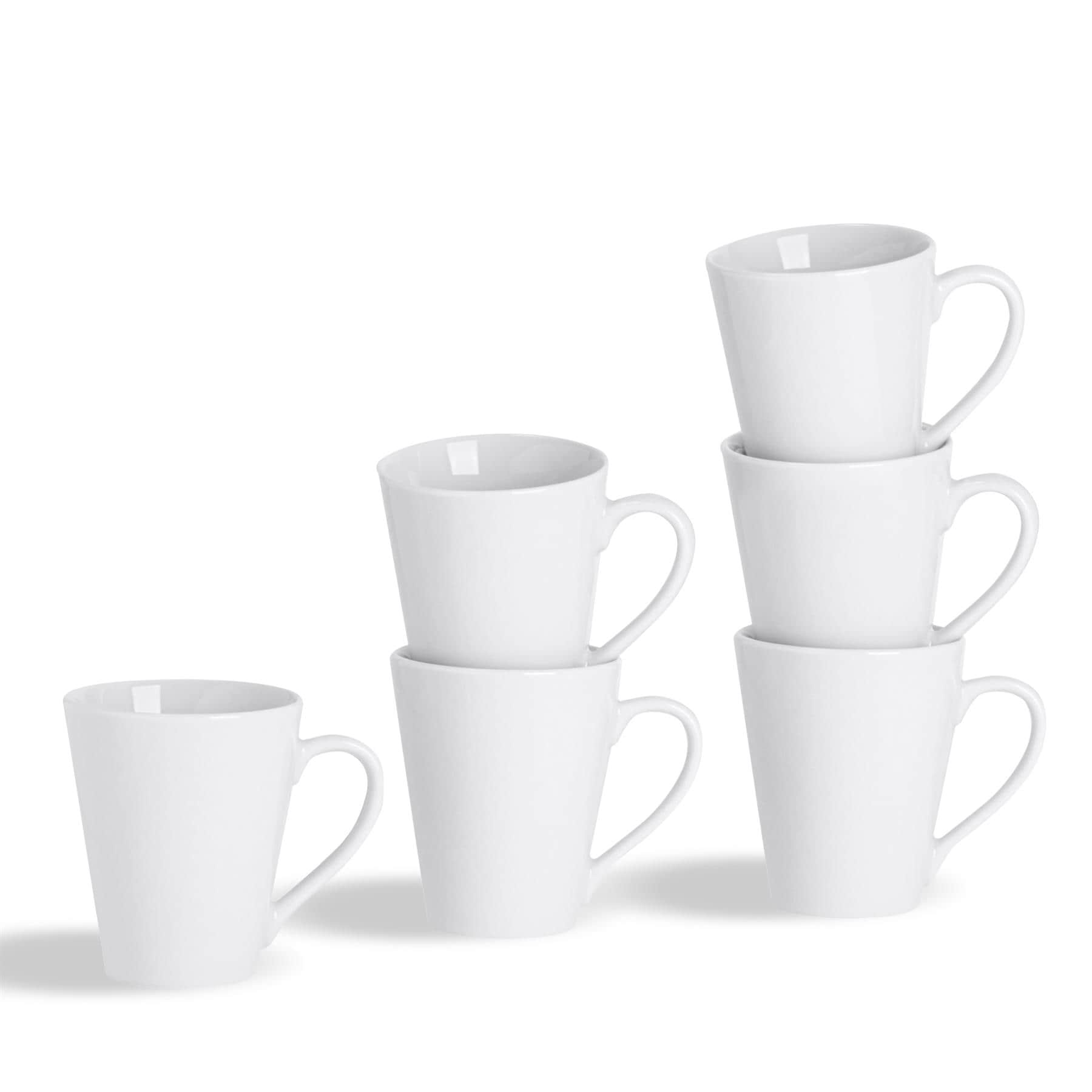 Argon Tableware 285ml White Coffee Mug Set - Durable Dishwasher Safe ...