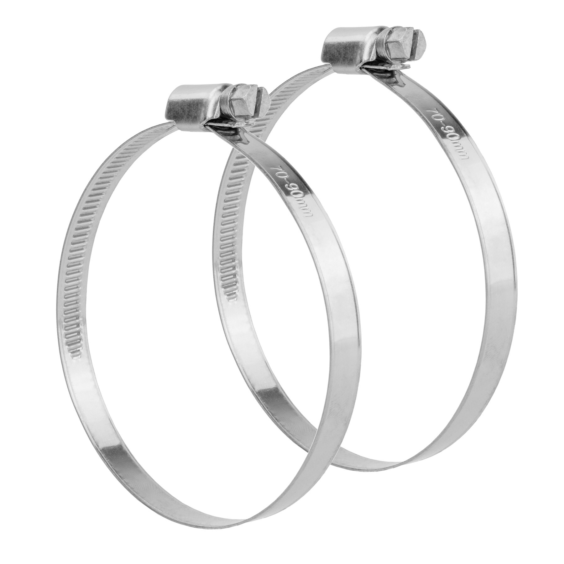 KCT Universal 70-90mm Stanless Steel Clips for Hose Pipe - 2 Pack ...