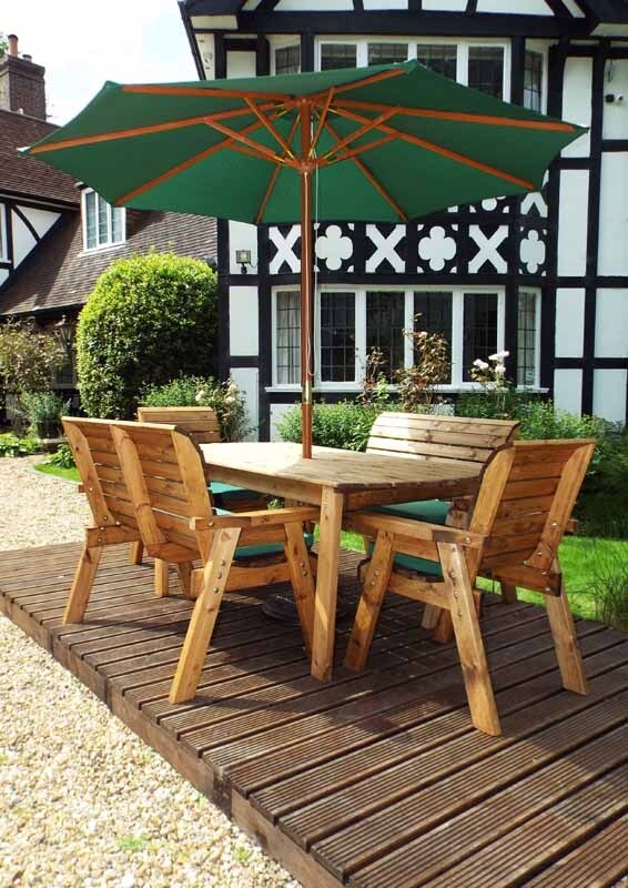 Six Seater Rectangular Table Set with Cushion - W290 x D245 x H98 ...